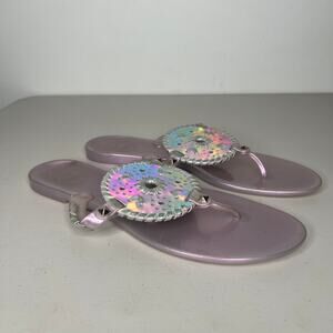 Jack Rogers | Shoes | Jack Rogers Hologram Metallic Purple Jelly Thong ...